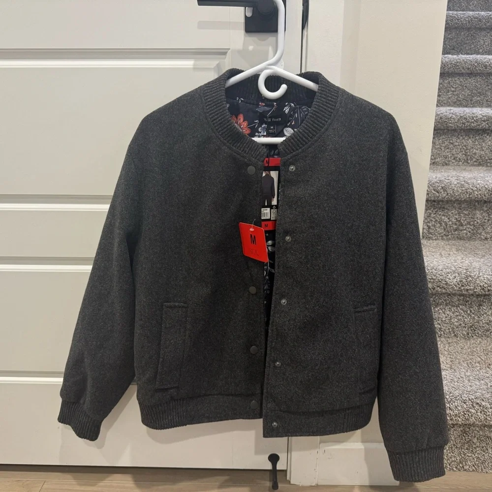 Well Worn | Jackets & Coats | Well Worn Gray Bomber Jacket | Poshmark